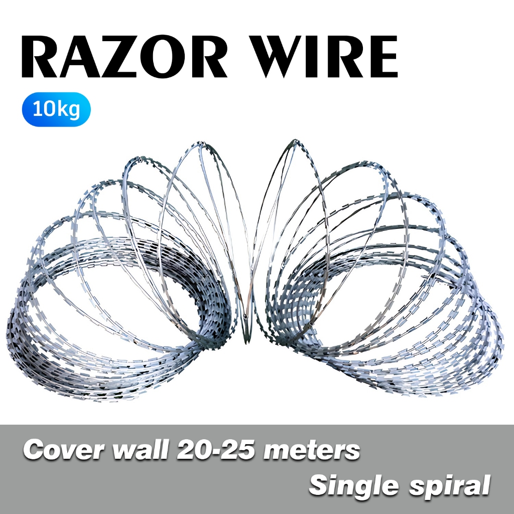 Barbed Razor Wire Fence Anti-climb fence Combat Wire Military fence ...