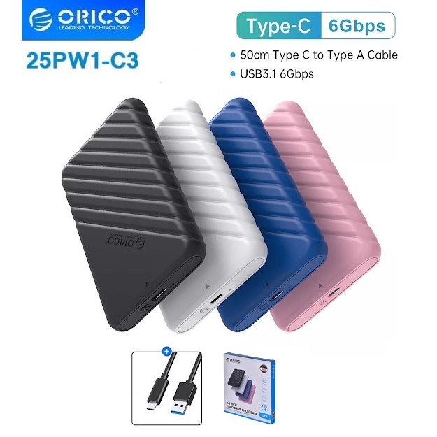ORICO 25PW1-C3 2.5 inch USB3.1 Gen1 Type-C Hard Drive Enclosure ...