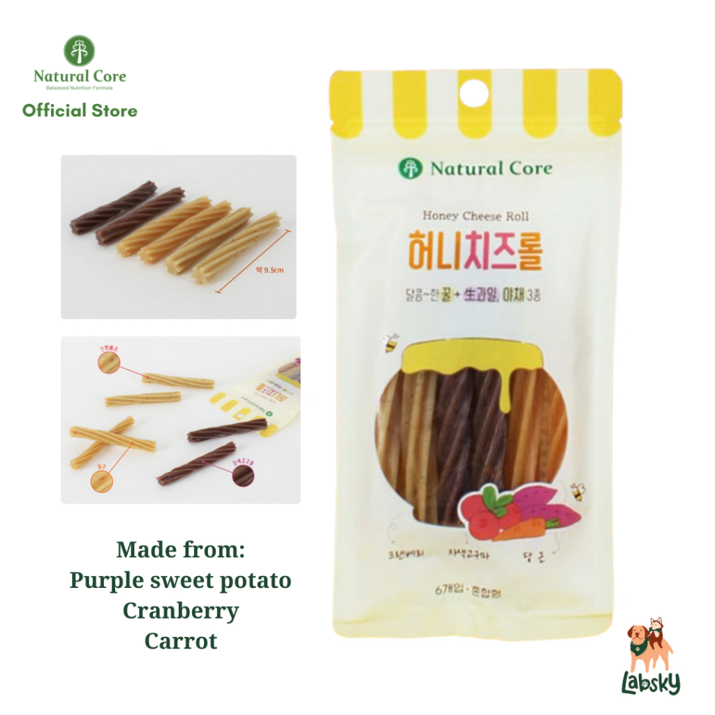Natural Core Honey Cheese Roll 6pcs Healthy Chewy Treats | Shopee ...