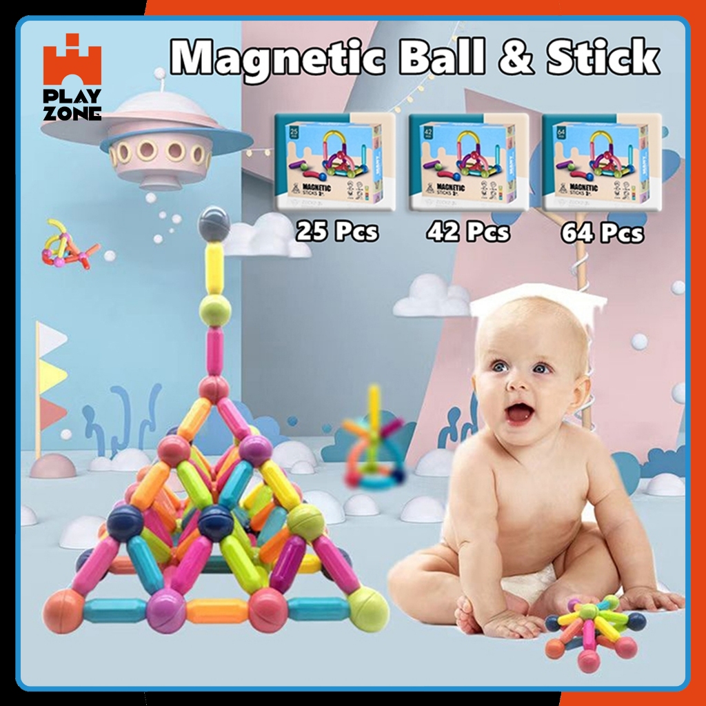 Magnetic Building Blocks Toy Set For Kids Large Size Big Puzzle Diy ...