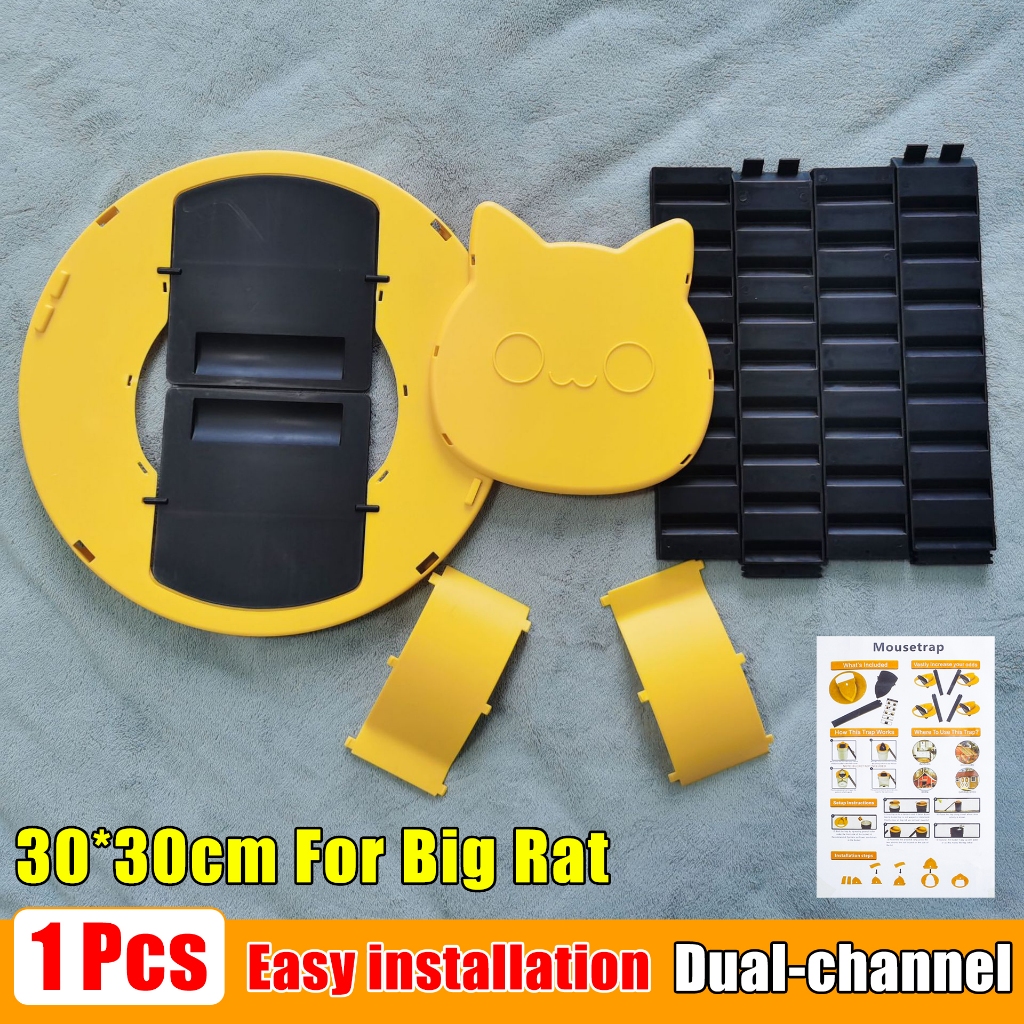 New Plastic Mouse trap Reusable Smart Flip Rat Trap Slide Bucket Lid ...