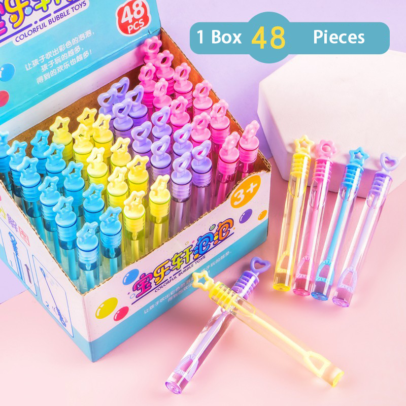 48Pcs Bubble Wand Stick Bubble Water Play Outdoor Toys For Kids Bubble ...