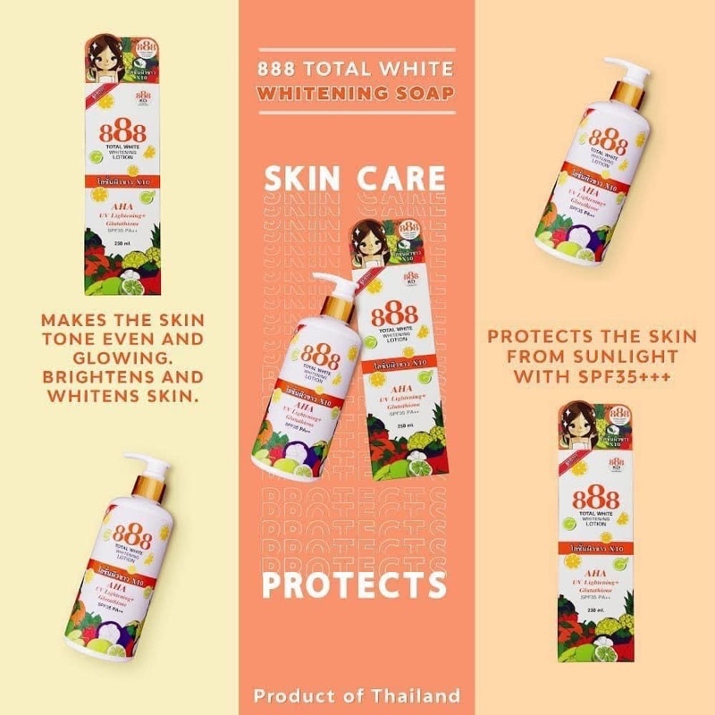 888 TOTAL WHITE WHITENING LOTION FROM THAILAND | Shopee Philippines