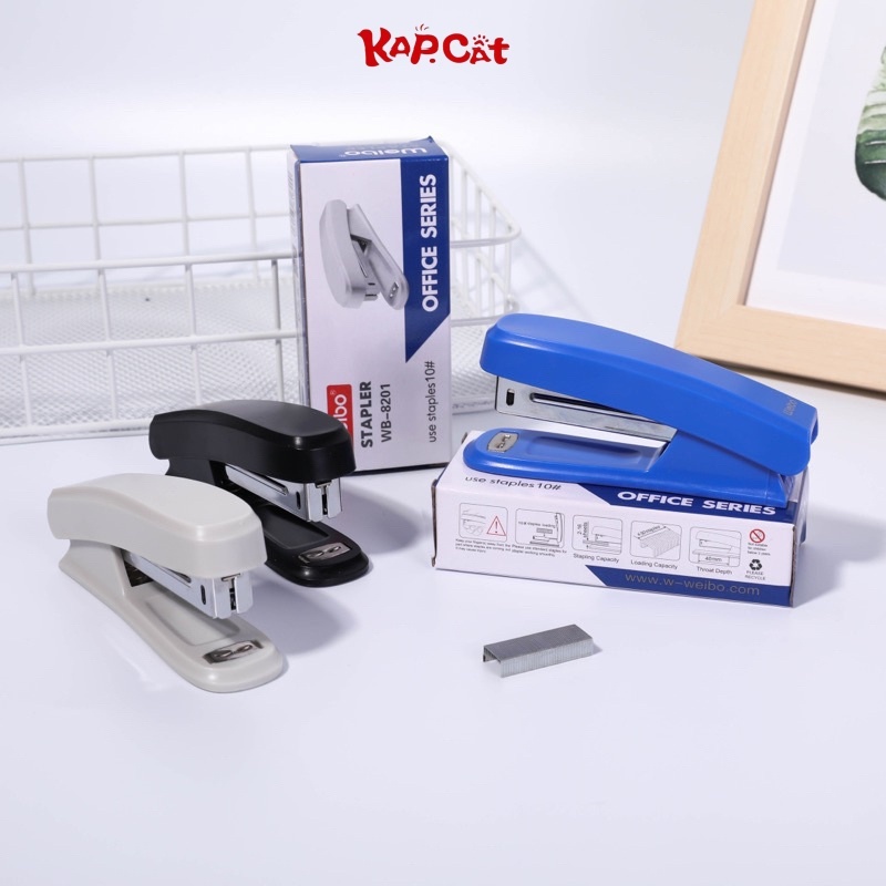 KAP.CAT WEIBO WB-8201 #10 HIGH GUALITY STAPLER SCHOOL SUPPLIES/Giveaways | Shopee Philippines