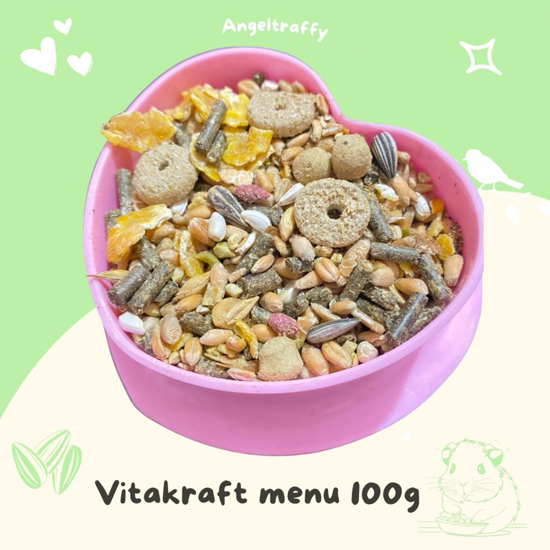 Vitakraft menu hamster food mix 100g good for all types of hamsters ...