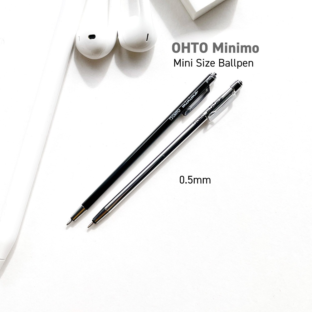 OHTO Minimo Mini Size Ballpen 0.5mm Black Handy Size Jotter Pen Ink ...