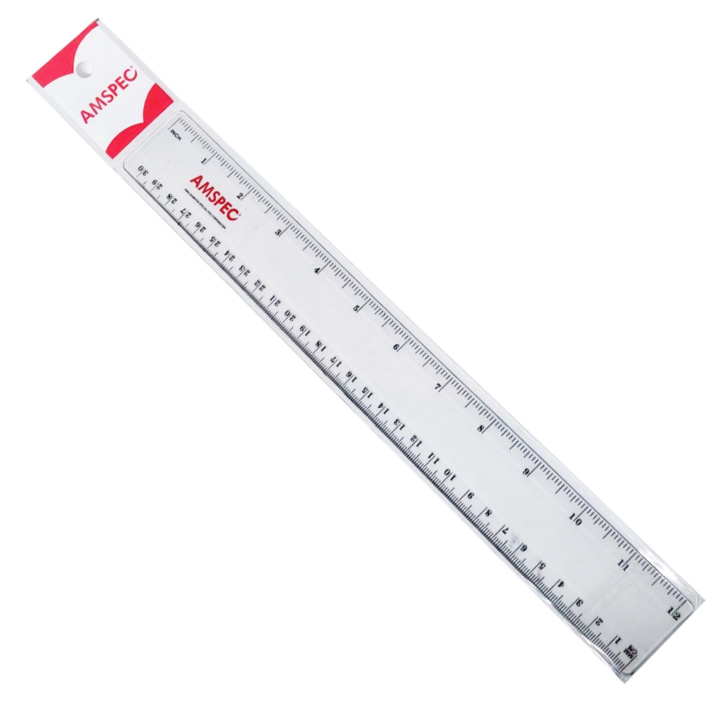 AMSPEC Ruler 30cm 1inch | School Supplies | Arts and Crafts | Shopee ...
