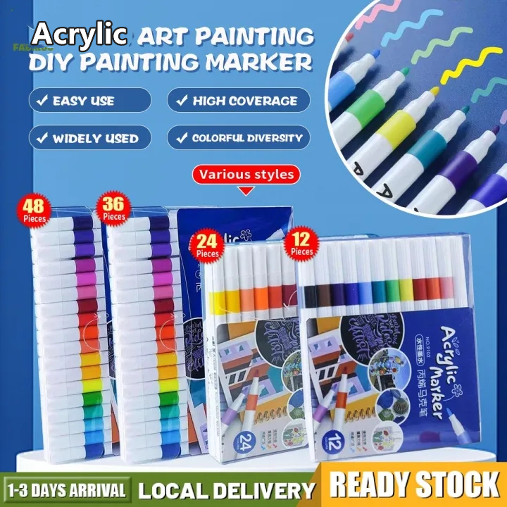24/36/48/60/80 pcs /set Marker Pen Children's DIY Painting and Coloring ...