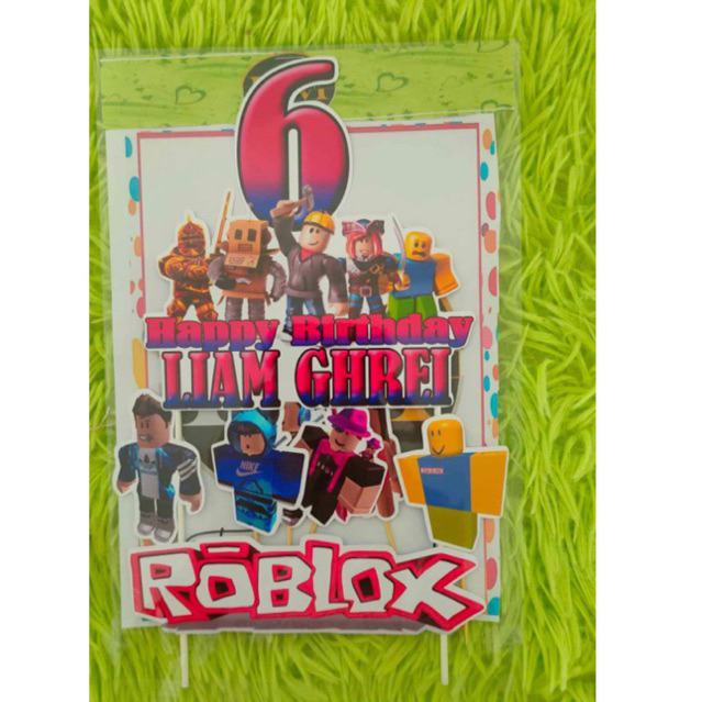 Roblox Customize Cake topper with name age and picture | Shopee Philippines