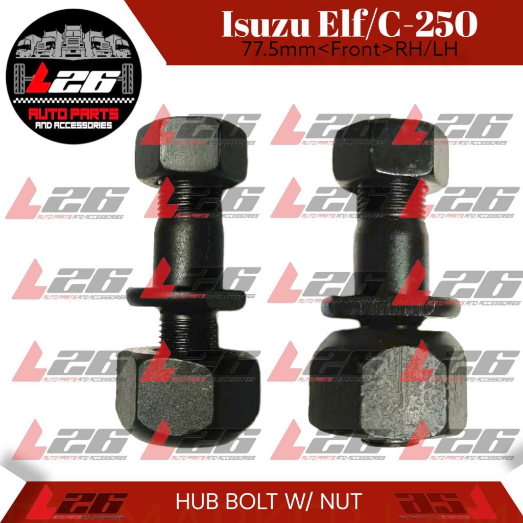 Isuzu Elf/C-250 TRUCK 77.5mm HUB BOLT W/ NUT FRONT RH/LH | Shopee ...