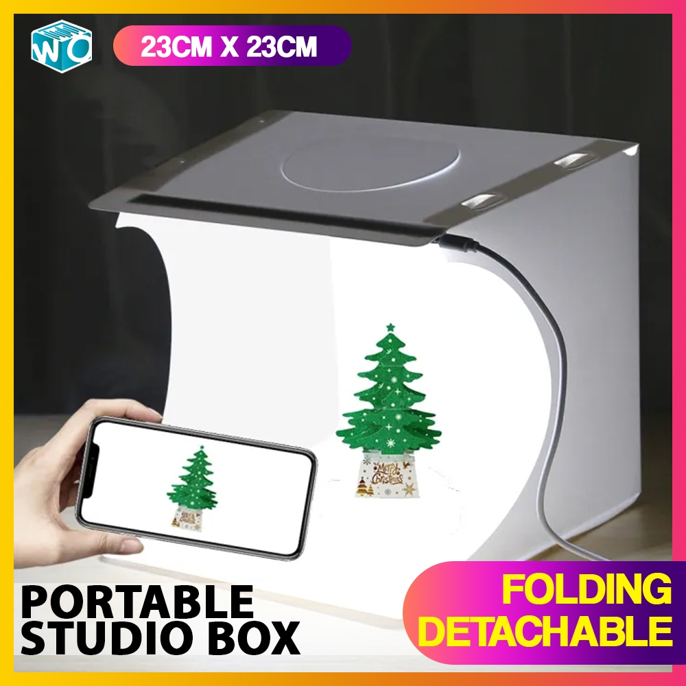 Portable Studio Box - Mini Photo Studio Light Box LED Lights Room ...