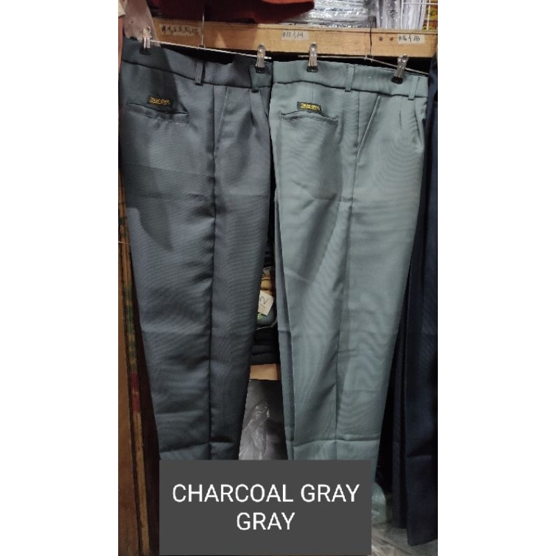 Long Pants Uniform Charcoal Gray & Gray color, Gabardine Material ...