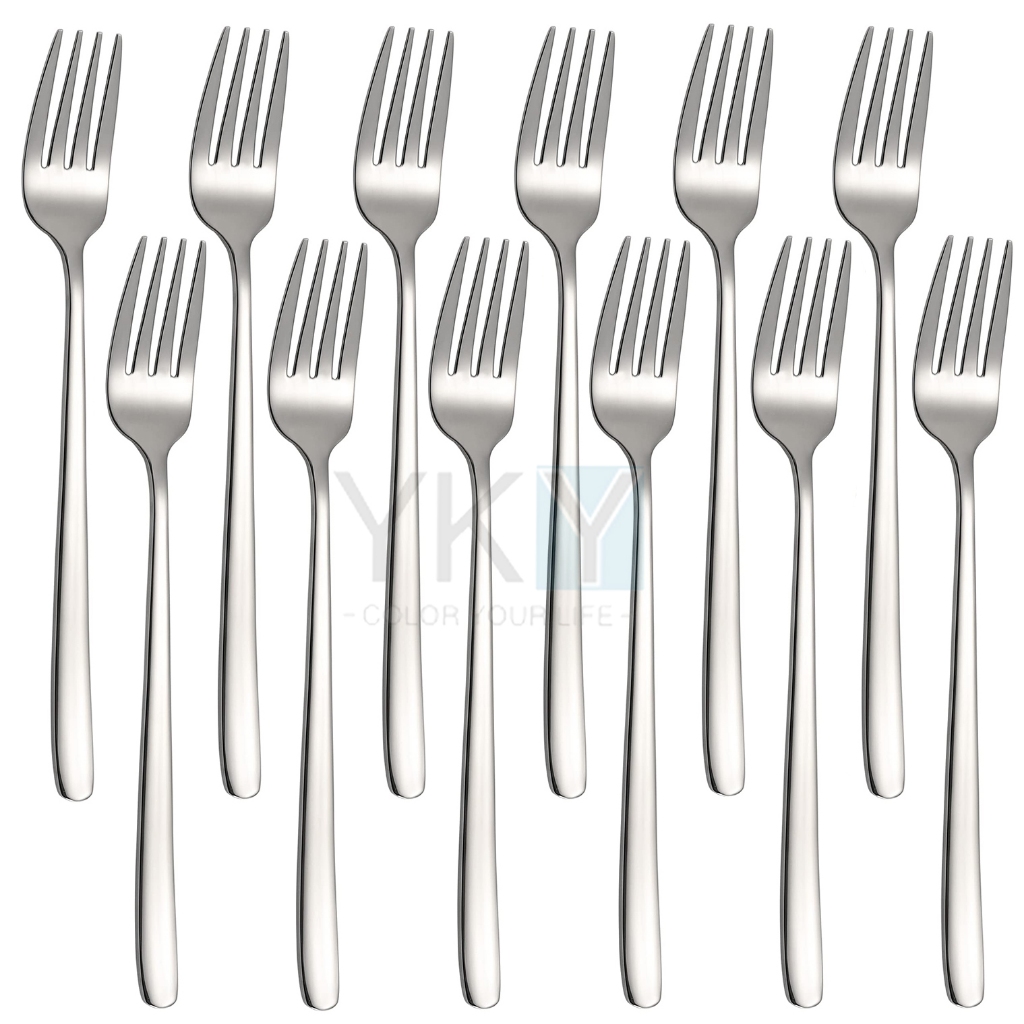 Spoon and Fork Set 12pcs Cutlery Set Stainless Dinnerware Korean Spoon ...