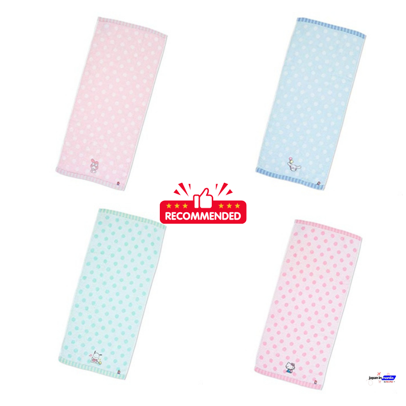 Face towel SANRIO Sanrio Hello Kitty Imabari Face Towel (Dot) ★ Hello ...