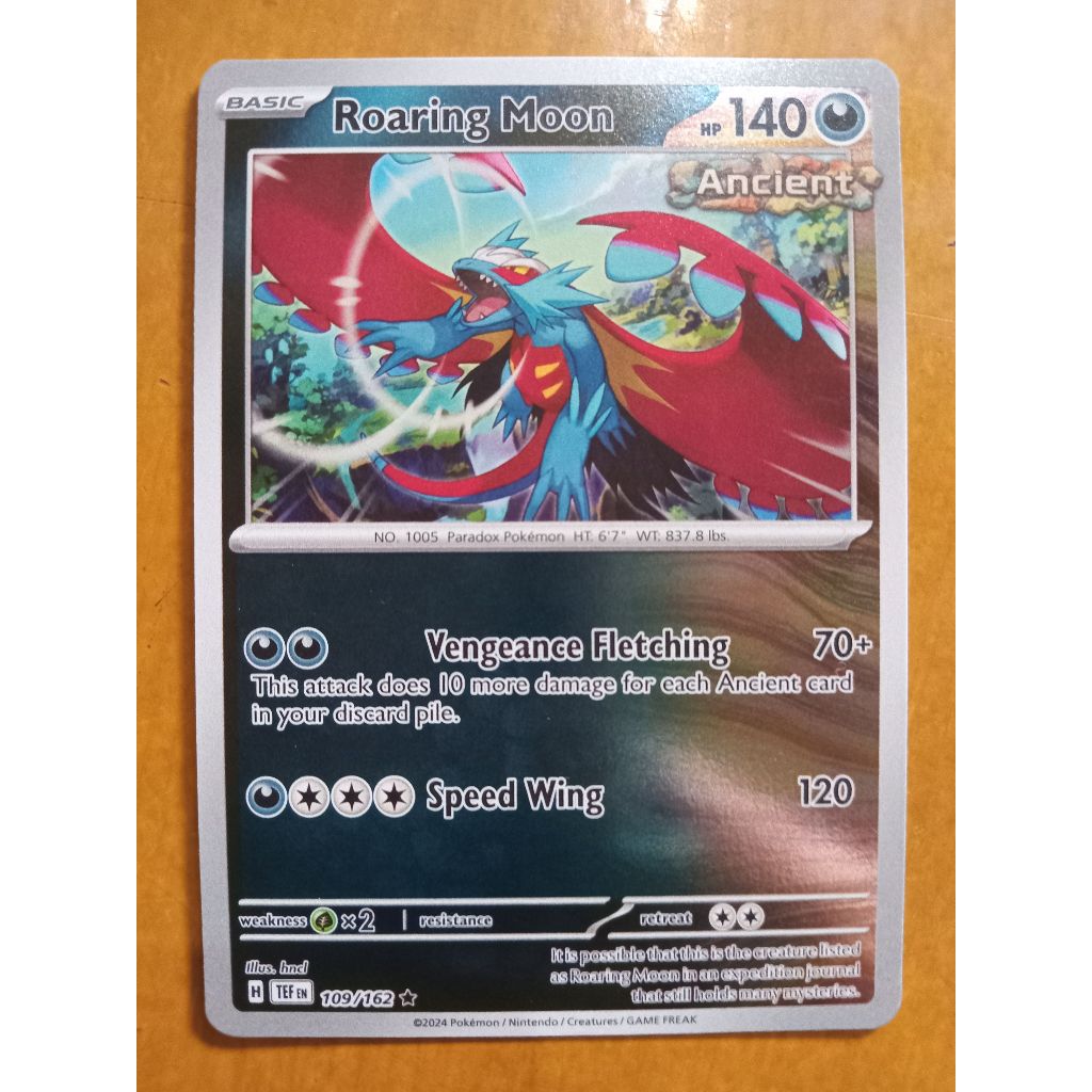 Roaring Moon - 109/162 - Holo Rare Pokemon TCG Standard ENG Temporal ...