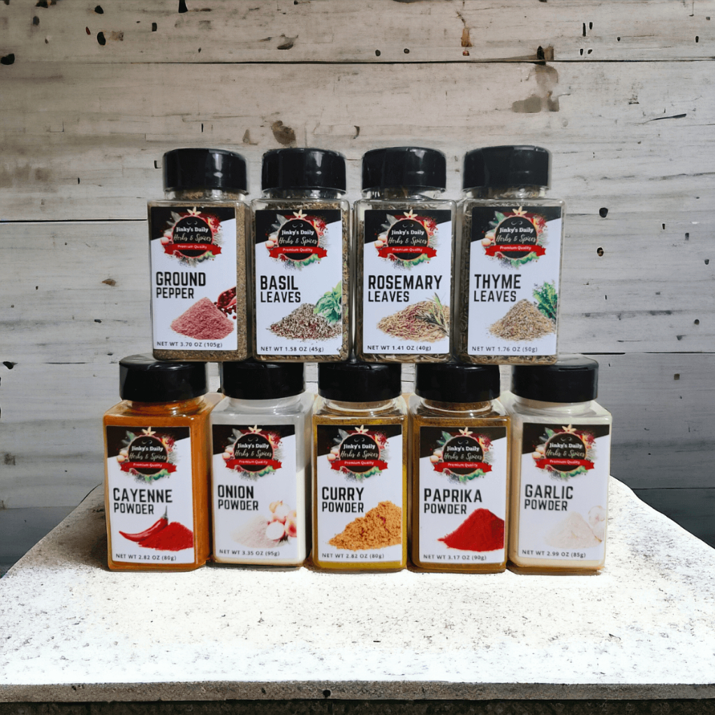 Starter Bundle 9 PCS Set Premium Herbs & Spices by Jinky's Daily Herbs ...