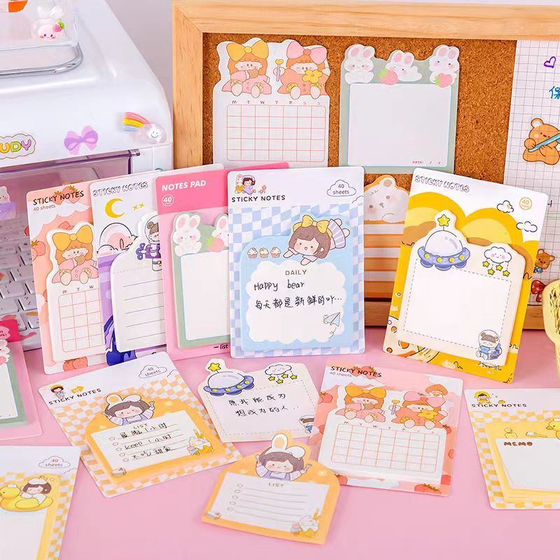 Ins Style Cartoon Profiled Post-it Notes Student Office School Supplies ...