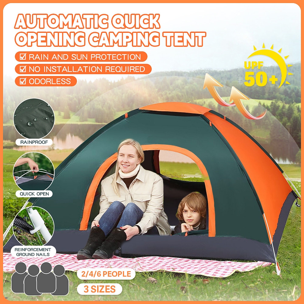 Waterproof Outdoor Camping Tent multi-color 2/4/6 person dome camping ...