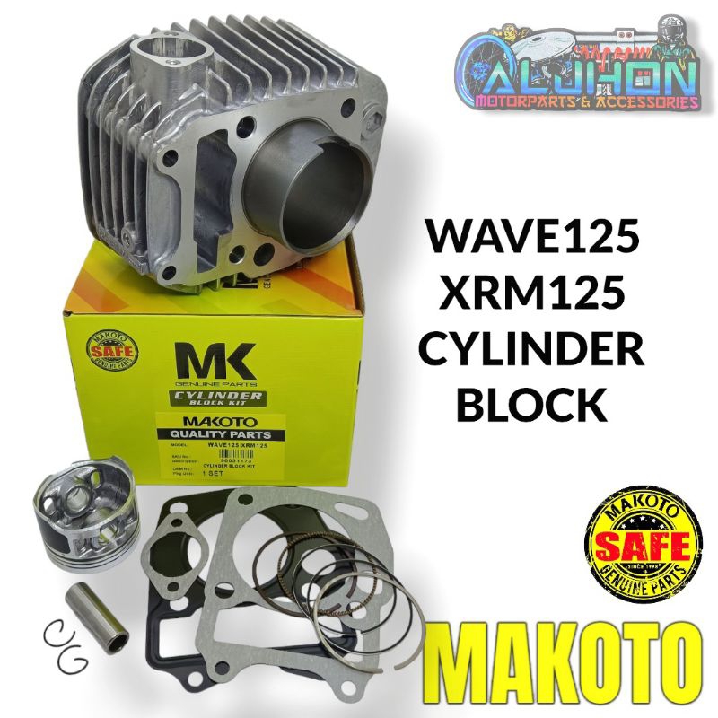 MAKOTO WAVE 125 / XRM 125 CYLINDER BLOCK SET STANDARD SIZE 90031173 ...