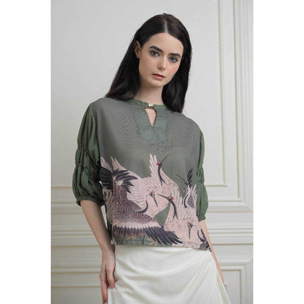 Secret Garden Josey 5/8 Top (Multi) | Shopee Philippines