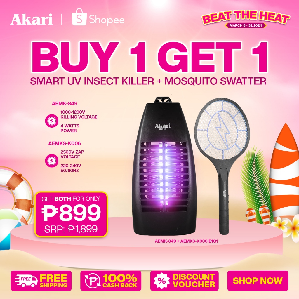 Akari Smart Ultra Violet Insect Killer 4 Watts (AEMK-849) + Mosquito ...