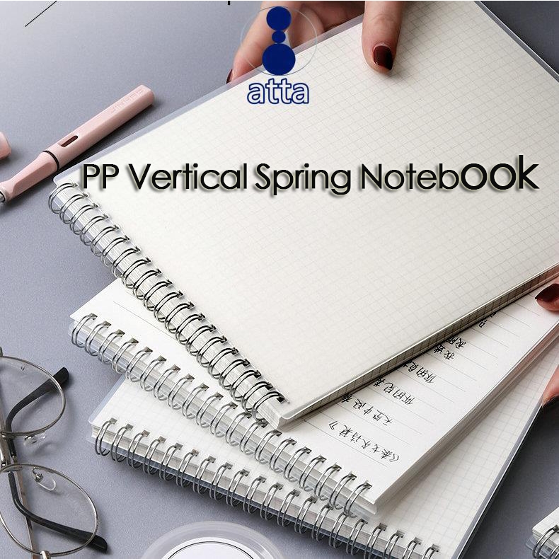 Vertical Spring Notebook 80Sheets A5/B5/A4/A6 Notepad Transparent PP ...