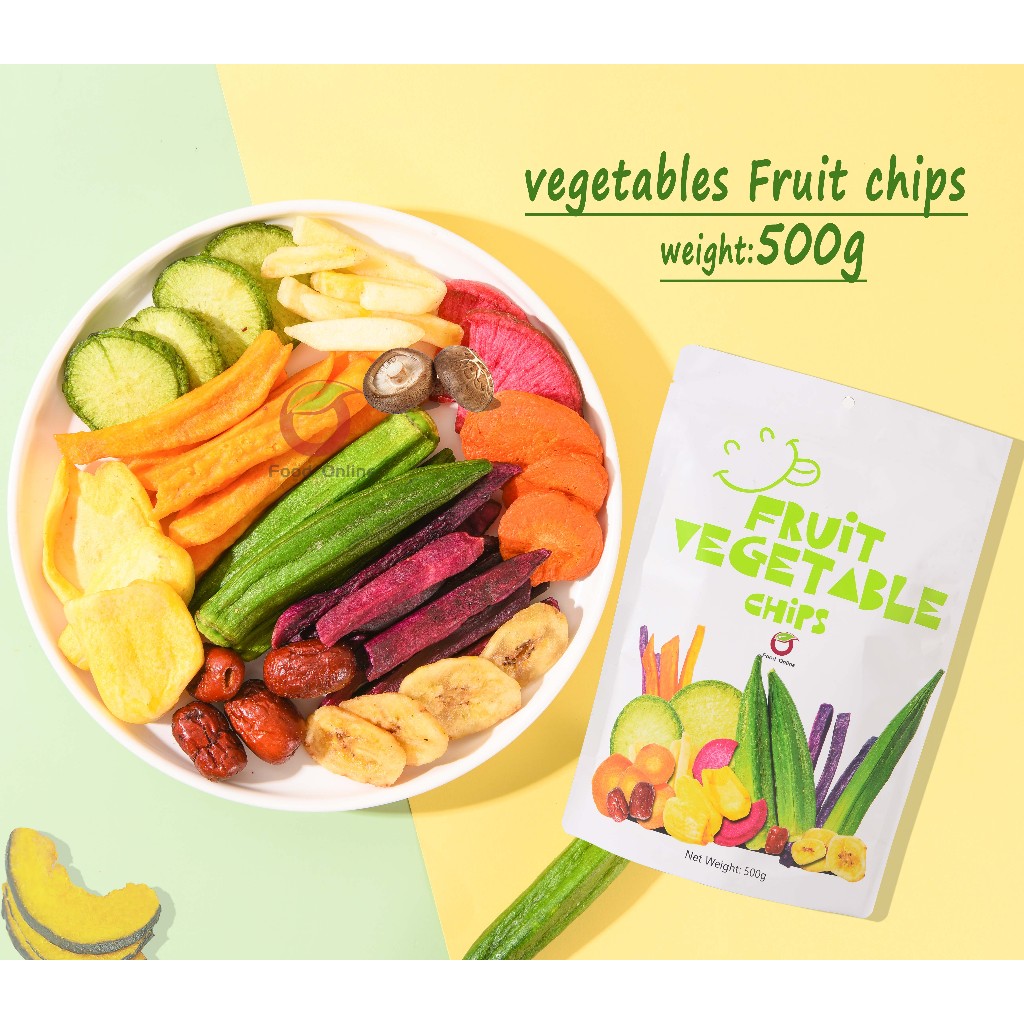 Mixed veggie chips and Fruit vegetable chips (125g,500g) | Shopee ...