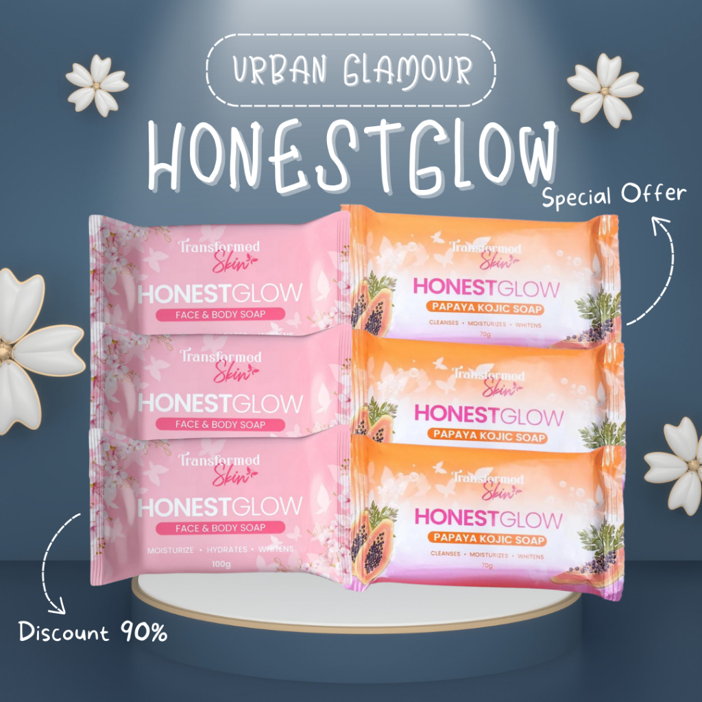 Original 6PCS Honest Glow Glass Skin Soap 80g and Honest Glow Kojic ...