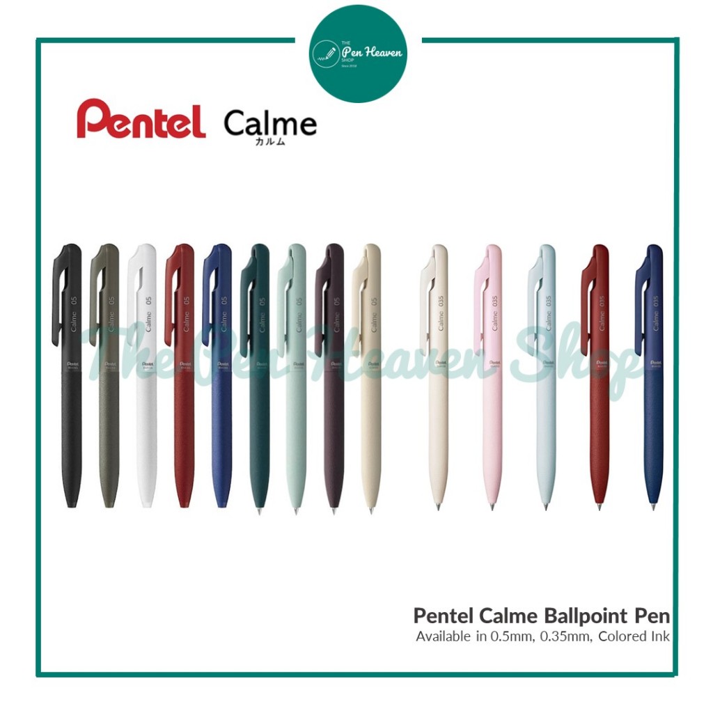 Pentel Calme Ballpoint Pen (0.5, 0.35 mm) | Shopee Philippines