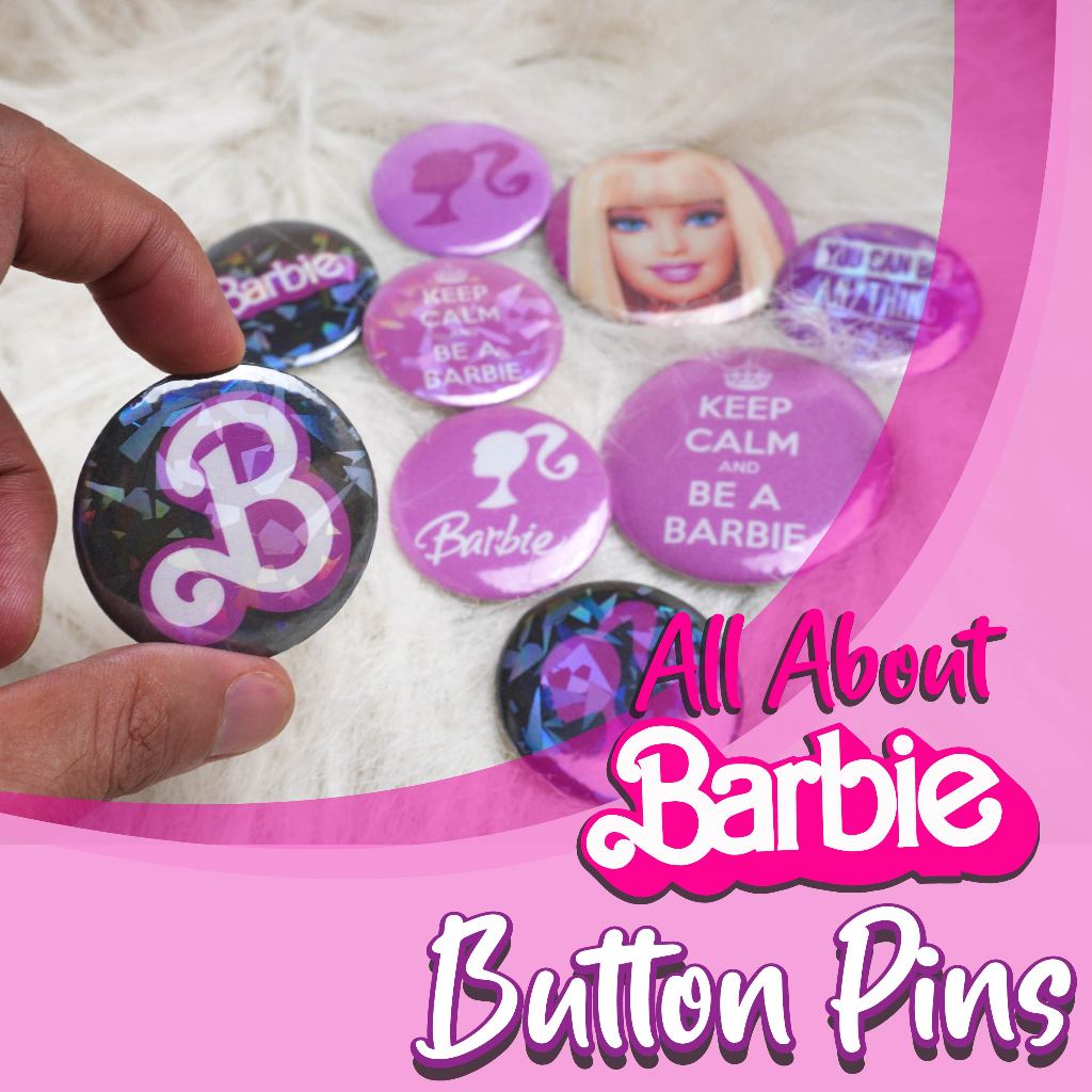 ALL ABOUT BARBIECORE & BARBIE DOLL, BUTTON PINS COLLECTIBLE HIGH ...