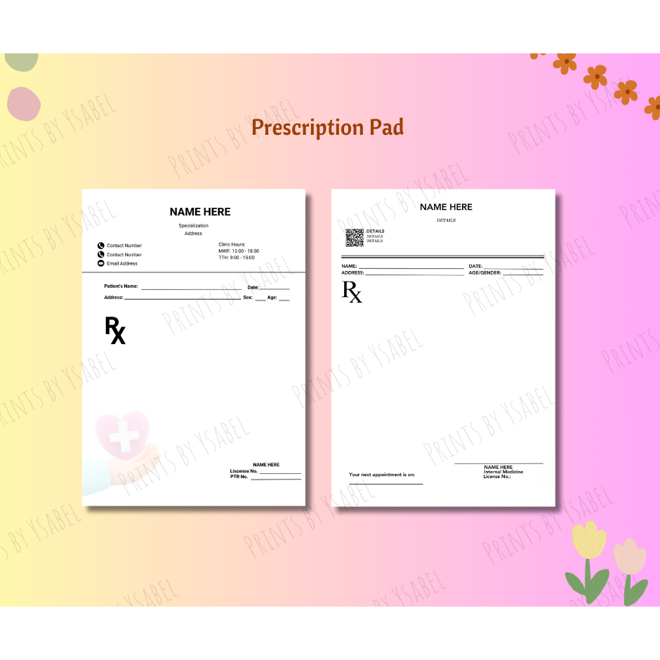 Rx pad/Prescription pad printing/medical certificate/laboratory ...