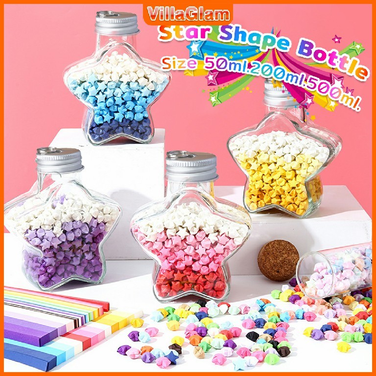 Star Shape Wishing Bottle Origami Star Container DIY Handmade Birthday ...