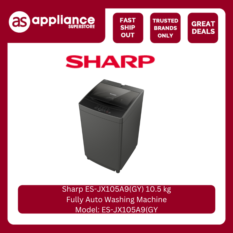 Sharp ES-JX105A9(GY) 10.5 kg Fully Auto Washing Machine | Shopee ...