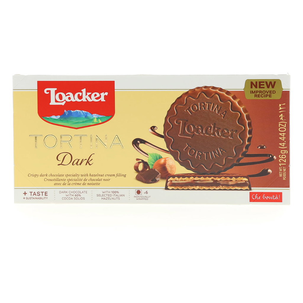 Loacker Tortina Dark Chocolate Coated Wafer (6 x 21g) | Shopee Philippines