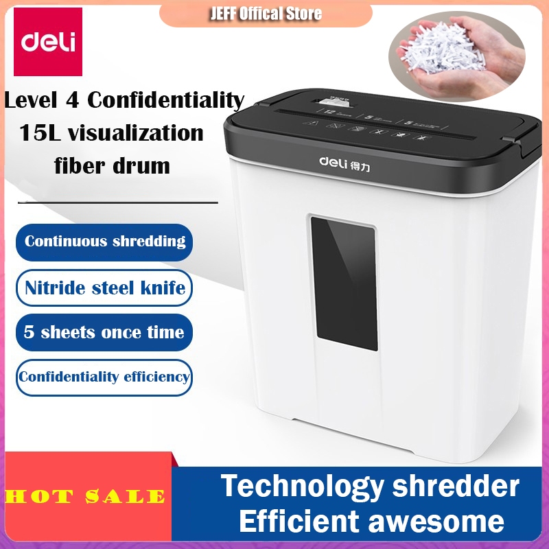 Deli 15L Paper Shredder Machine Heavy Duty Shredder Machine Can Shred ...