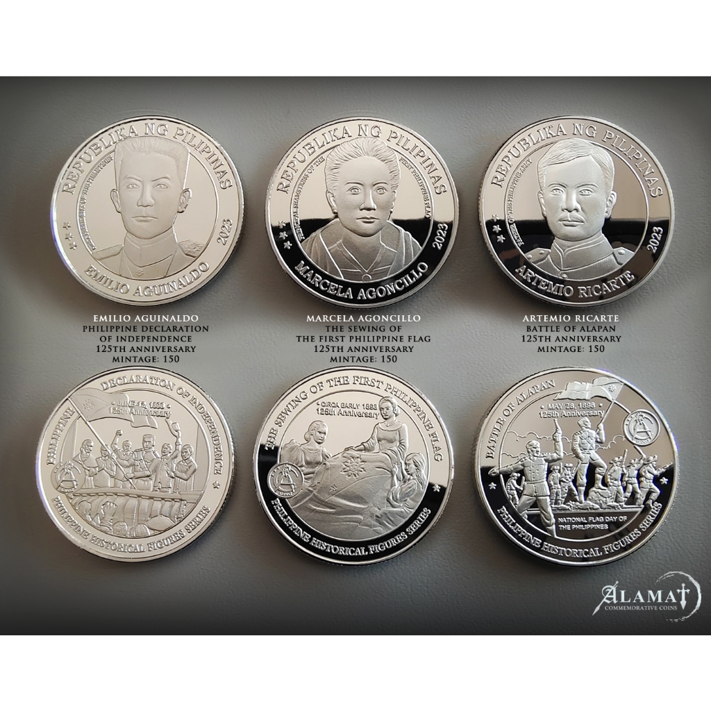Philippine Flag Set Medals (Agoncillo, Ricarte, Aguinaldo) | Shopee ...