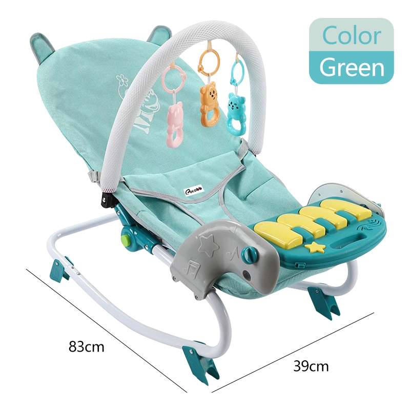 COCOBB Baby Rocking Chair Multifunctional Foldable Soft Newborn Safety ...