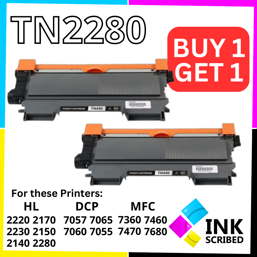 INKSCRIBED TN2280 TN450 TN2260 Compatible Toner Brother HL-2240 DCP ...