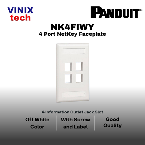 Panduit NK4FIY 4 Port Faceplate | Shopee Philippines