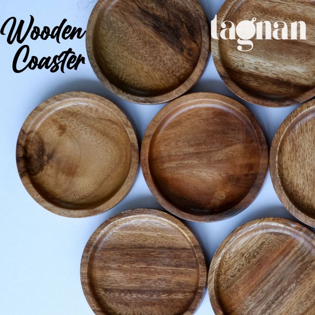 Tagnan Wooden Round Coasters made from Acacia | Shopee Philippines