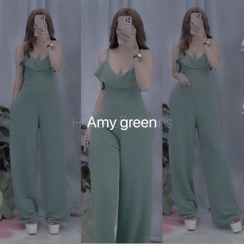 ROSIE V LINE RUFFLE STRING JUMPSUIT BY:HOUSEOFFASHIONS | Shopee Philippines