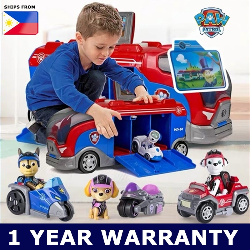 Paw Patrol Bus With Music Car Big Truck Toy Dogs Rescue Team Kids ...