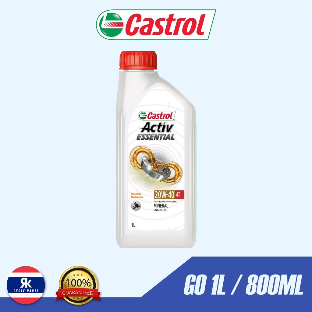 Castrol Go 1L/800ml | Castrol Activ Essential 1L/800ml 20W-40 Engine ...