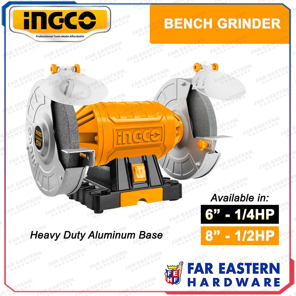 INGCO Bench Grinder 6" | 8" 1/4HP | 1/2HP INPTCD | Shopee Philippines