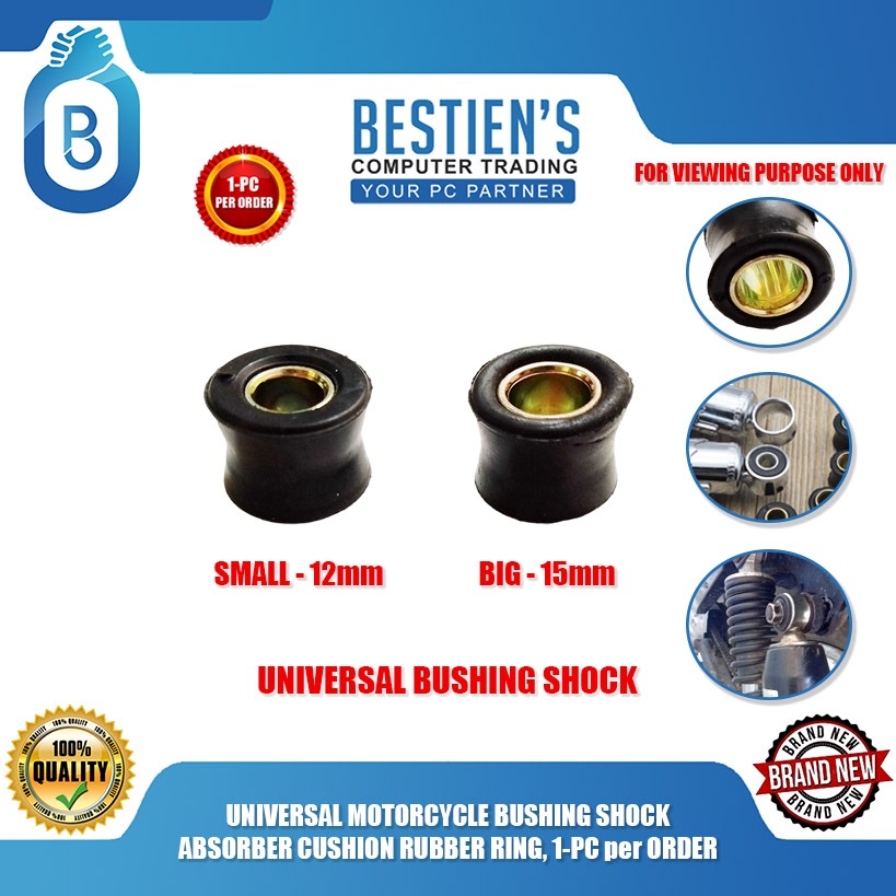 UNIVERSAL MOTORCYCLE BUSHING SHOCK ABSORBER CUSHION RUBBER RING, 1-PC ...