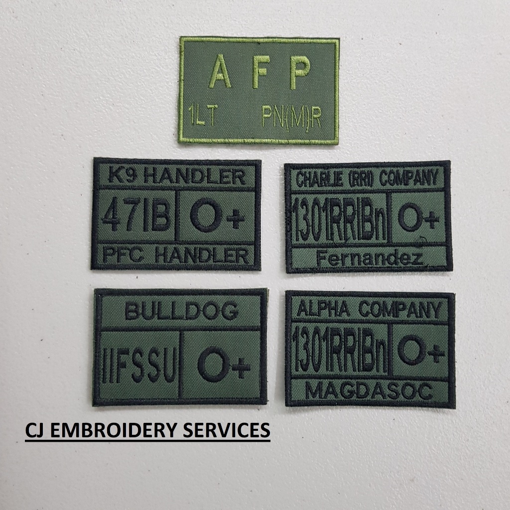 2X3 TAG (CUSTOMIZABLE TEXT) EMBROIDERY PATCHES | Shopee Philippines