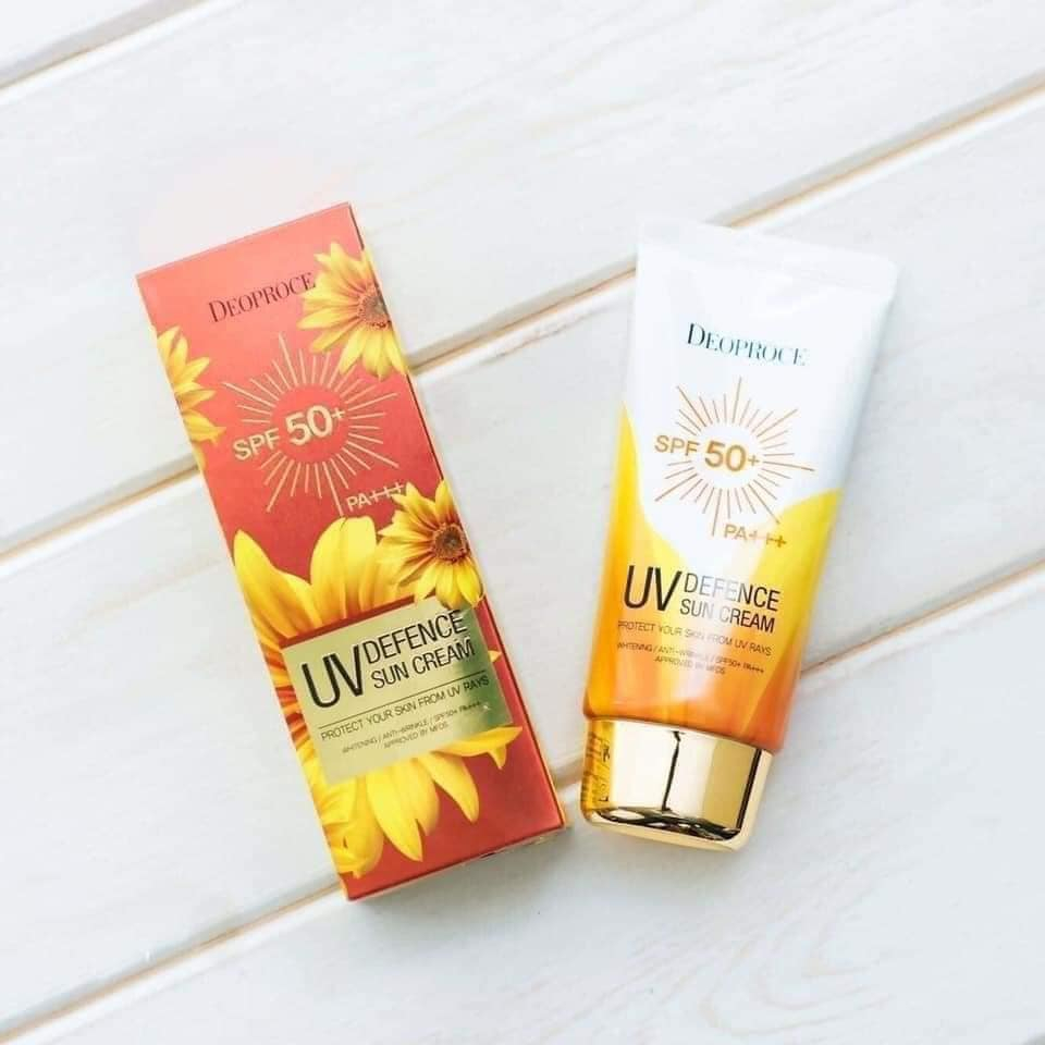 DEOPROCE UV Defence Sun Cream SPF50+ PA++ 70ml / 50g / Signature Mild Calming Sun Cream 50g ...