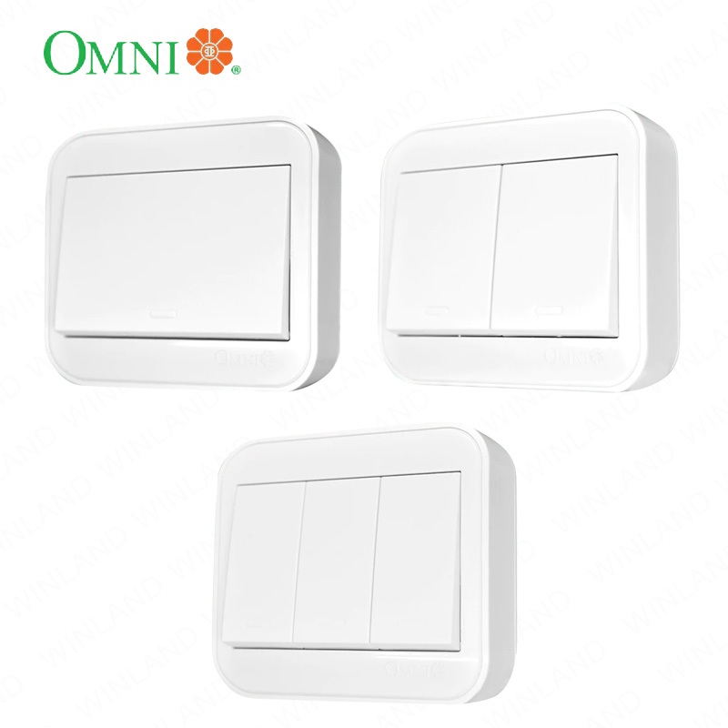 Omni by Winland Surface Mounted Convenience Wall Type Switch 1-Gang, 2 ...