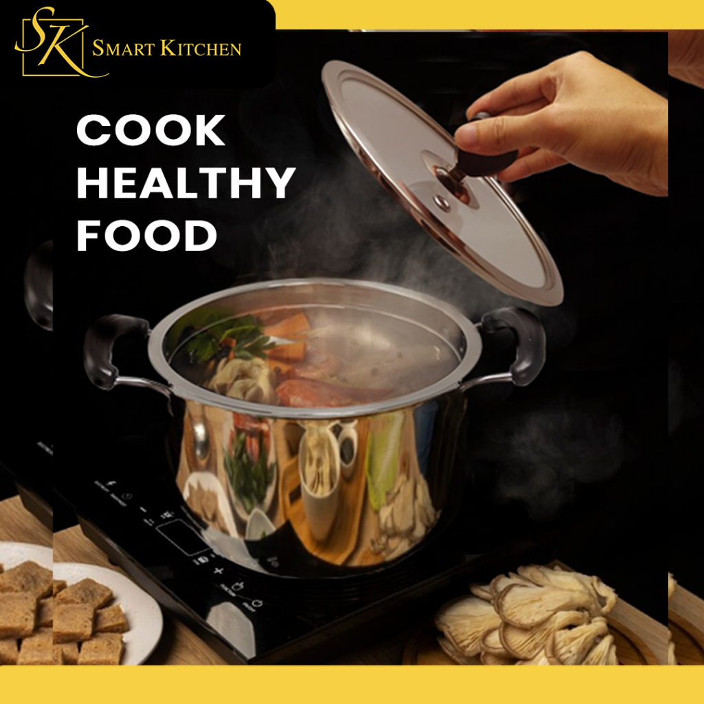 3pcs High Quality Boiling Pot Thick Build Bottom pure stainless steel ...