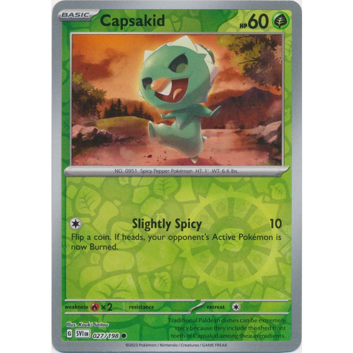 Capsakid - 027/198 (Reverse Foil) - Scarlet and Violet - Pokemon TCG ...